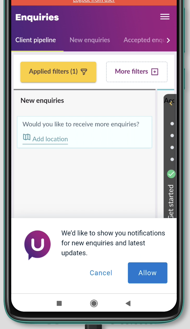 🔔 Get enquiry alerts on your mobile and desktop with push notifications