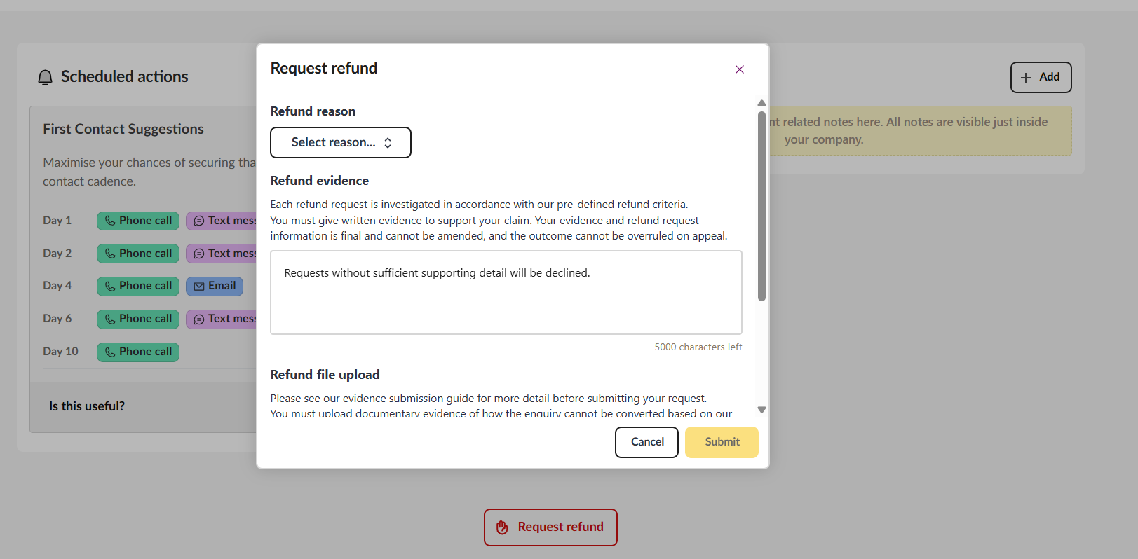 📜 Requesting & Tracking an Enquiry Refund